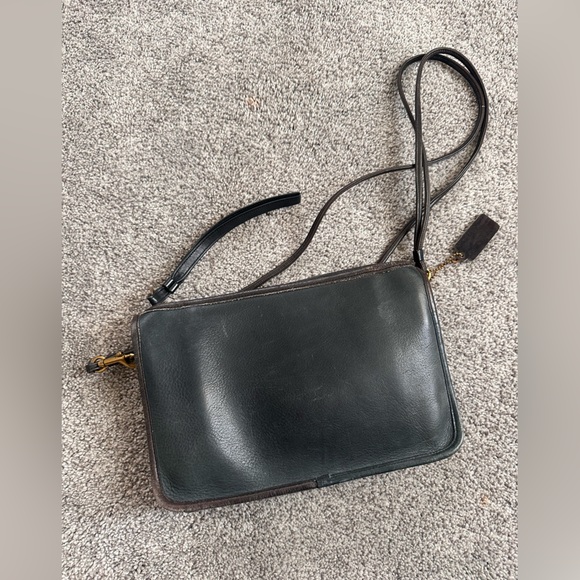 Coach | Bags | Vintage Coach Basic Bag In Hunter Green With Black ...